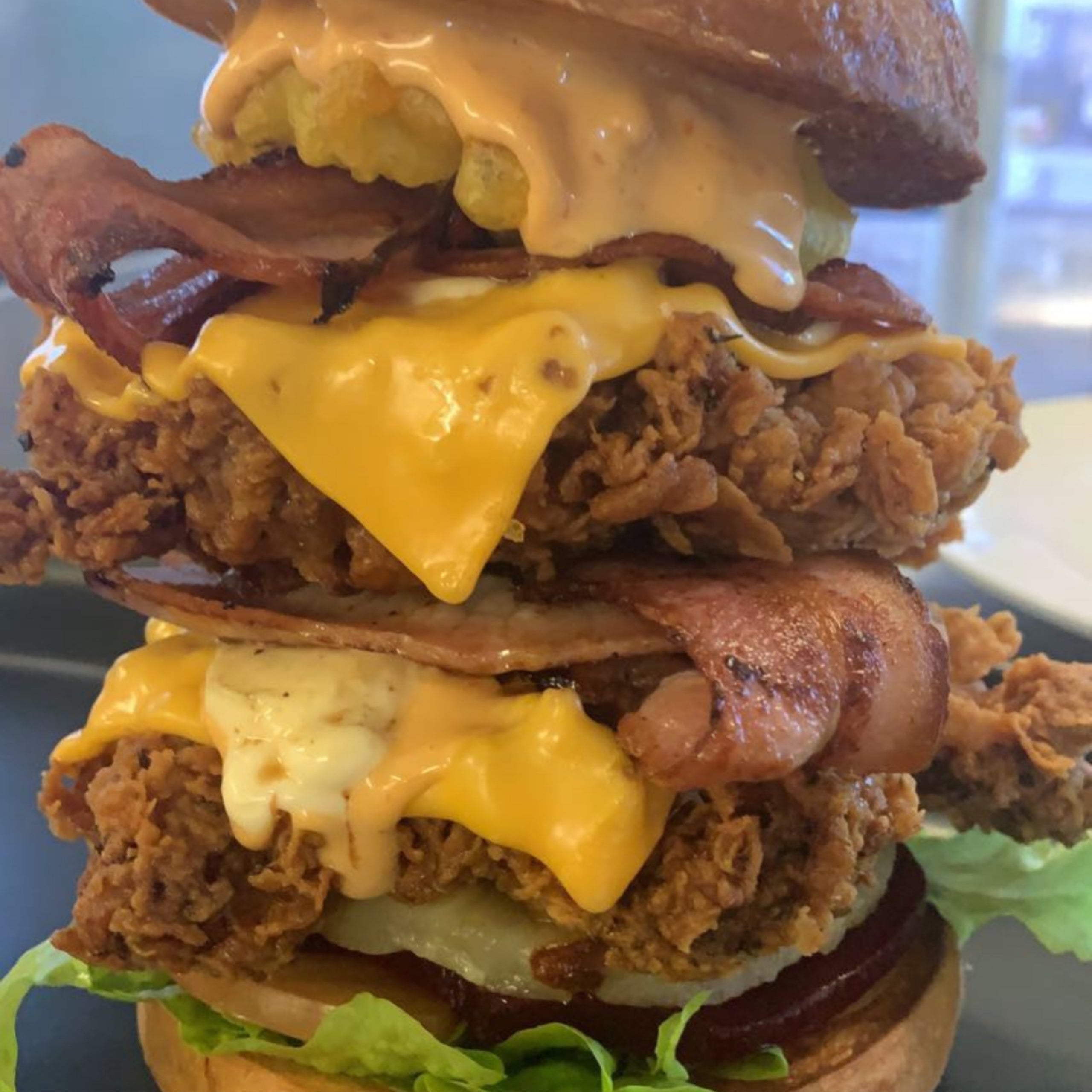 Double Southern Fried Tropical Burger | Salty Towers Takeaway
